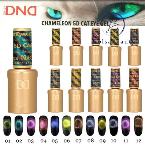 Dnd 5d Cat Eye Magnetic Full Set 12 Colors 01 12 Bolsabeauty