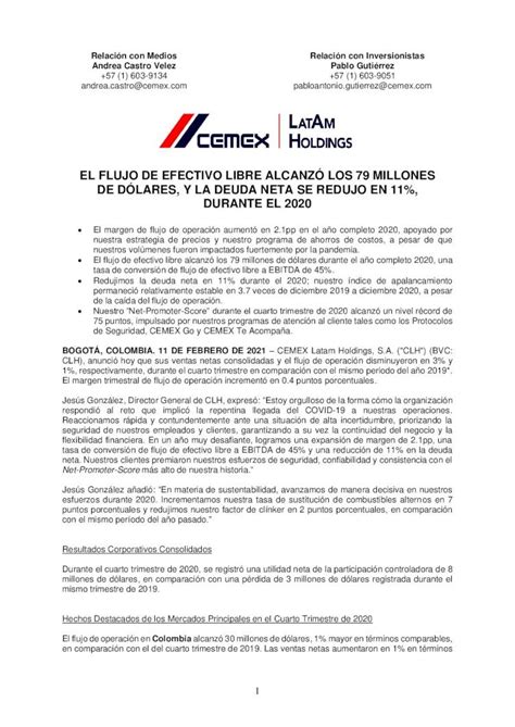 Pdf El Flujo De Efectivo Libre AlcanzÓ Los 79 El Flujo De