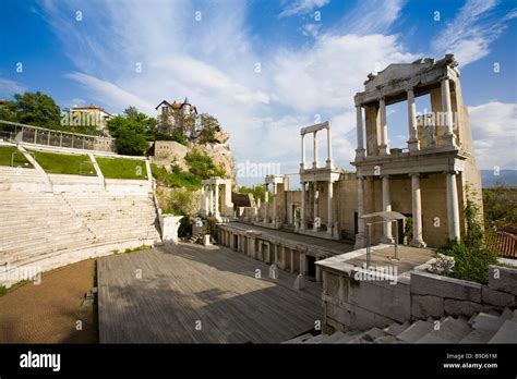 Theatre Of Ancient Philippopolis Roman Theatre Plodviv Bulgaria Stock