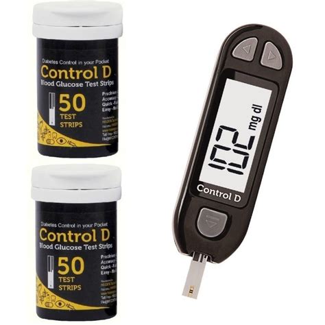Control D 100 Strips And Glucometer Black First Door To