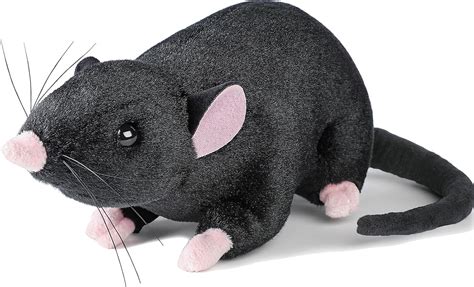 Lhcn021 Realistic Black Rat Plush For Cats And Dogs 126