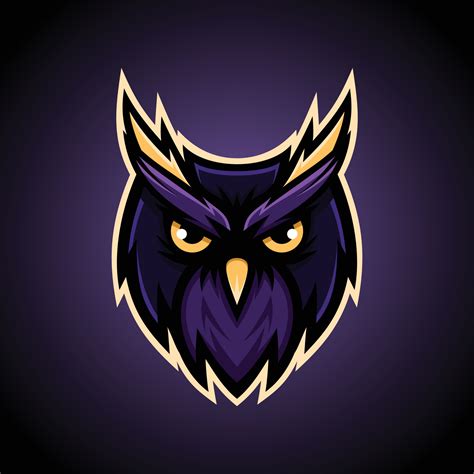 Owl Head Mascot Logo Vector Illustration Design Animals Mascot Logo