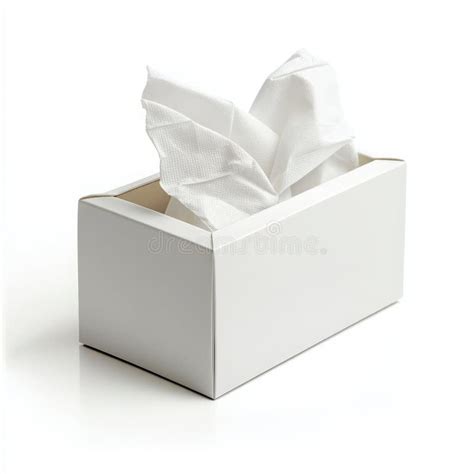 Clean White Facial Tissue Box Convenient Essential For Everyday Use And