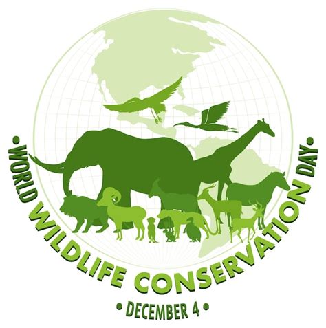 Free Vector World Wildlife Conservation Day Poster Template
