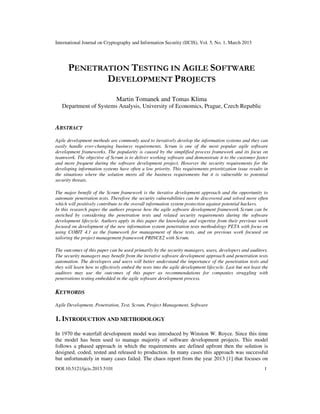 Penetration Testing In Agile Software PDF