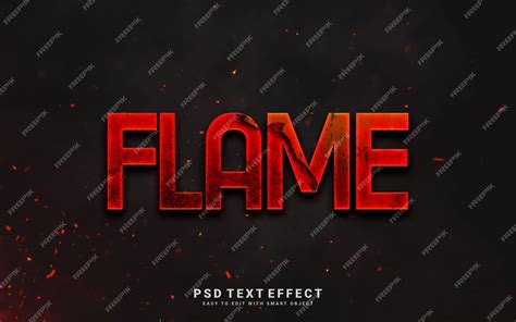 Premium Psd Flame Text Effect