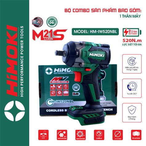 Thân Máy Siết Bulong Himoki 520nm Không Chổi Than Máy Vặn ốc Himoki