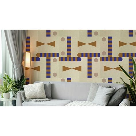 Geometric Maze Wallpaper Durable And Easy To Clean Non Woven