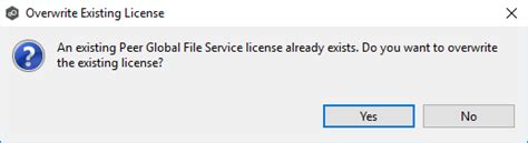 Peer Global File Service Help Preferences Licensing