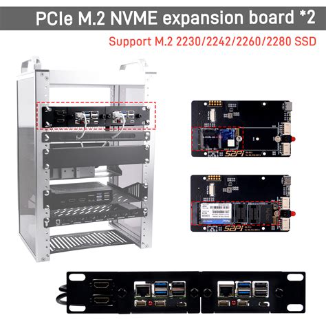 Deskpi Rackmate 10 Inch 1u Rack Mount With Pcie Nvme Board For