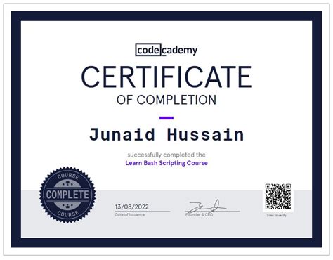 Junaid Hussain On Linkedin Bashshellscripting Codecademy