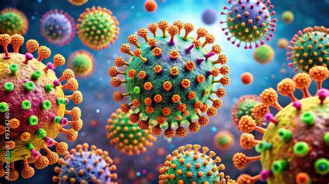 Microscopic Illustration Of Varicella Zoster Virus Cause Of Chickenpox