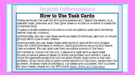 Implicit Differentiation Task Cards By Read Write And Calculate Tpt