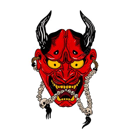 Traditional Hannya Mask Tattoo Hannya Mask Tattoo Art Png