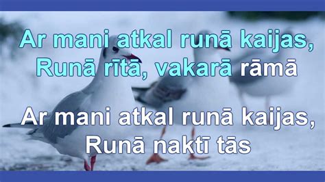 Nora Bumbiere Un Viktors Lapčenoks Ar Mani Atkal Runā Kaijas Karaoke Vārdi Youtube