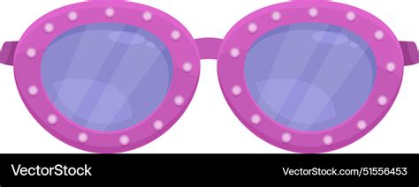 Glamorous Pink Sunglasses With White Dots Vector Image