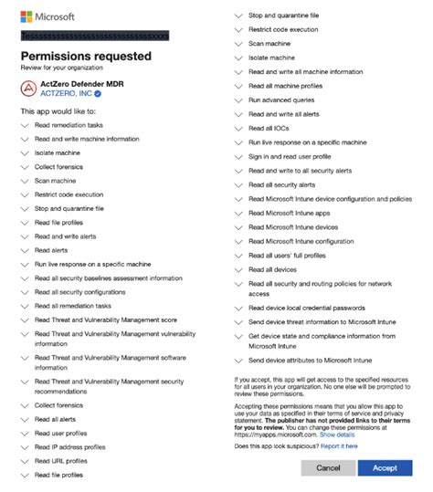 Ms Defender For Endpoint Actzero Documentation