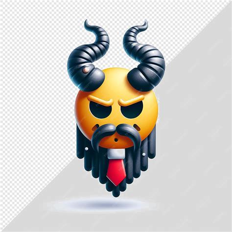 Premium Psd Hyperrealistic Vector Art Illustration Devil Krampus Emotiocon Emoji Avatar