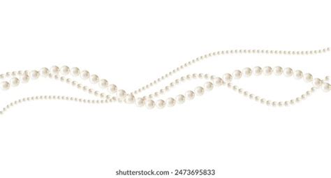 Beautiful Vector Image Strands Pearls Necklaces Stock Vector Royalty Free 2422047649