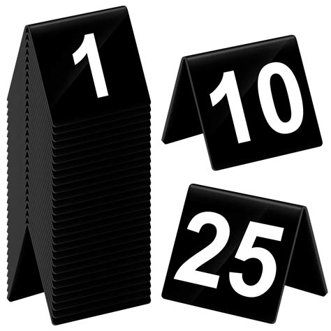 Tuanse Table Numbers 1 25 Acrylic Double Side Numbered