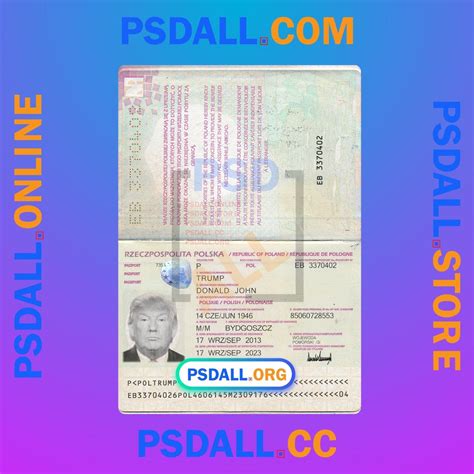 Poland Passport Psd Template V2