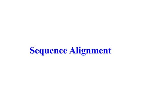 Sequence Analysis Ppt