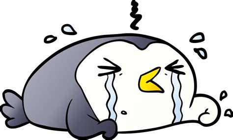 Cartoon Crying Penguin 12398272 Vector Art At Vecteezy