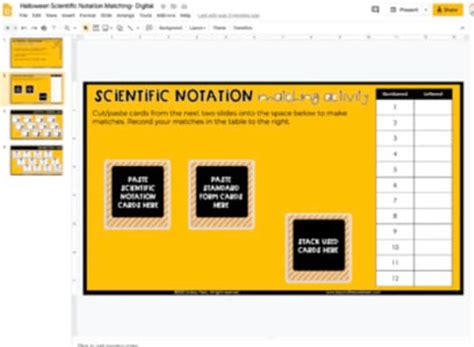 Scientific Notation Halloween Matching Digital Activity Tpt