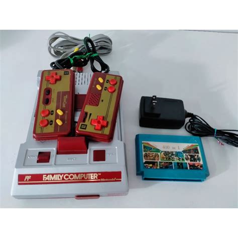Famicom สีเงิน Custom จอยเม็ดถั่ว โทโบ ชุดไฟไทยพร้อมเล่นแถมตลับเกมรวม