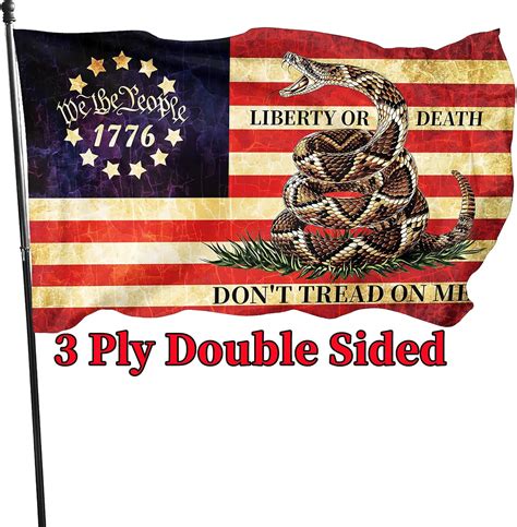 Niprden Dont Tread On Me Flag 3x5 Ft 3ply Double Sided Don
