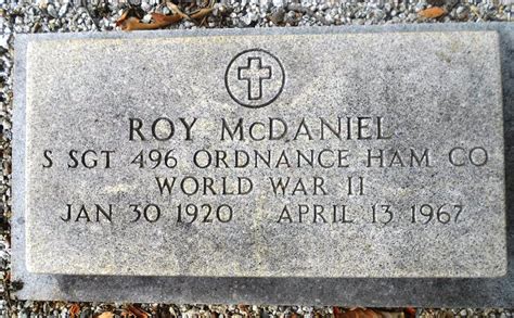 Roy Mcdaniel Sr 1920 1967 Find A Grave Memorial