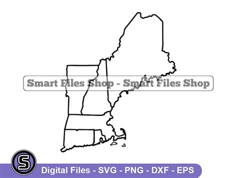 Outline Map Of The New England States Qrmm