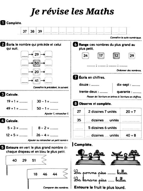 Révision Maths Ce1 Pdf