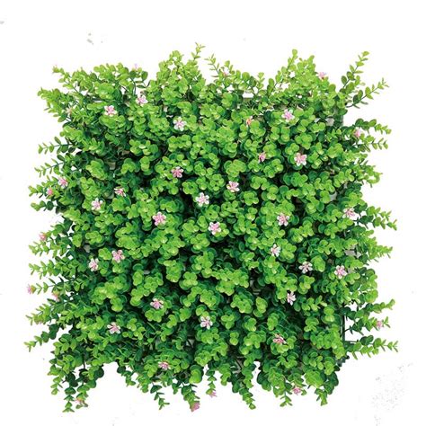 Eucalyptus Leaves With Pink Flowers Artificial Green Wall Panels Faux