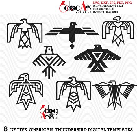 Native American Thunderbird Digital Files Svg Dxf Eps Png Silhouette