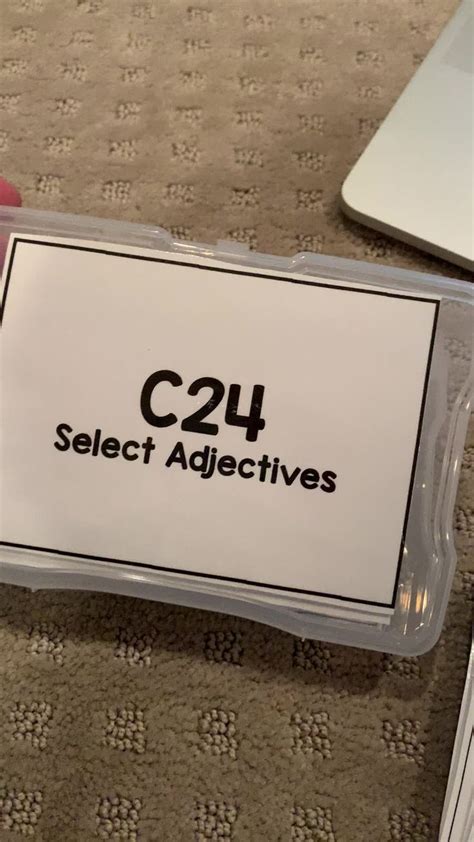 Adjective Task Cards Ablls R Aligned C24 G13 Video Adjective