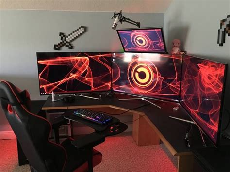 Massive 4 Screen Gaming Setup Best Gaming Setup