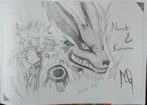 How To Draw Naruto And Kurama