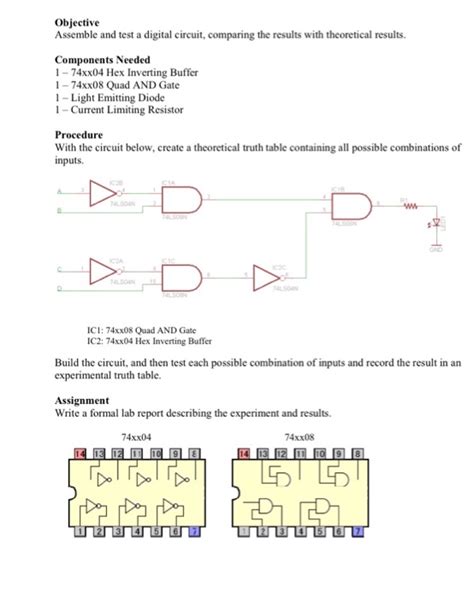 Solved Objective Assemble And Test A Digital Circuit