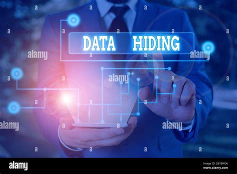 Text Sign Showing Data Hiding Business Photo Showcasing Secretly