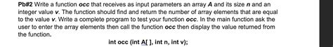 Solved Pb2 Write A Function Occ That Receives As Input
