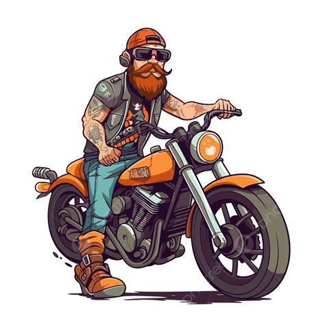 Logo Motorcycle Rider Cartoon
