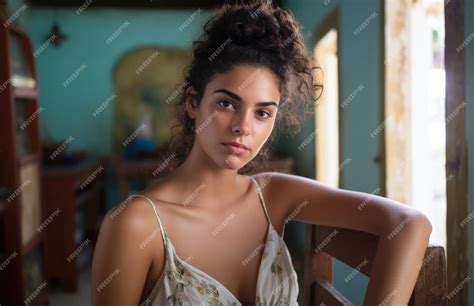 Premium Ai Image Closeup Of A Young Cuban Woman