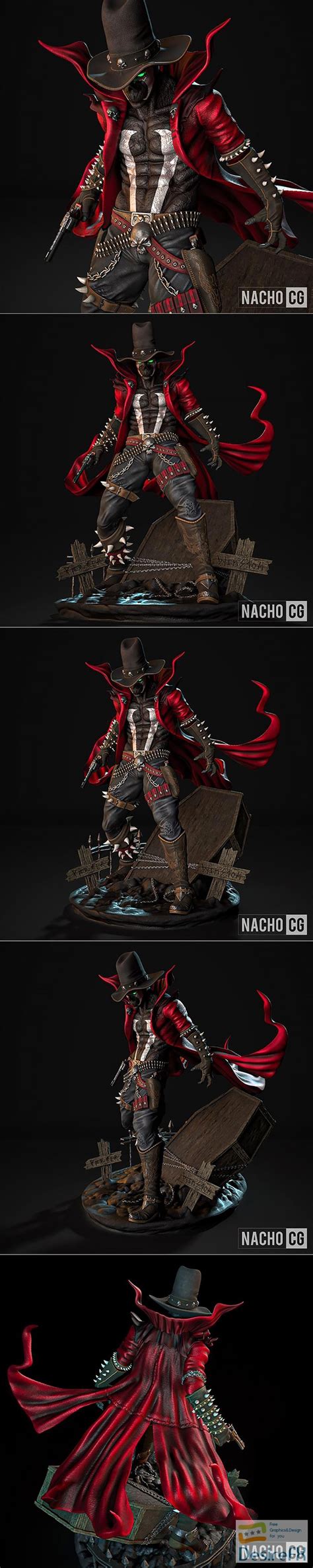 Download Fan Art Gunslinger Spawn Statue 3d Print Desirefxcom