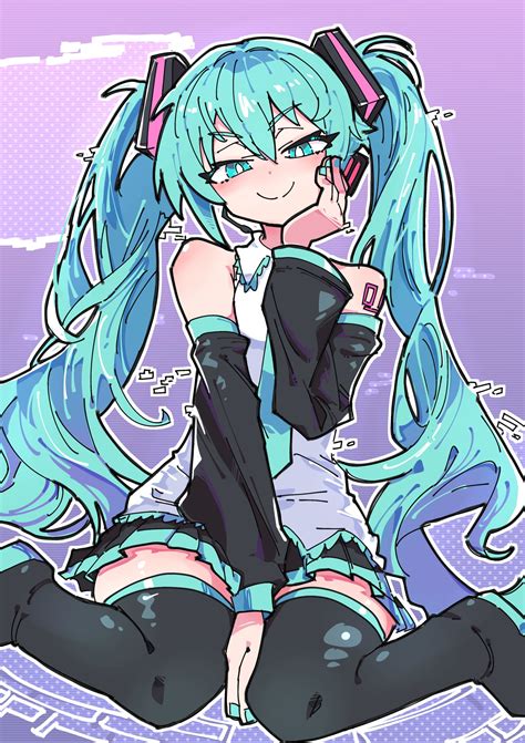 Elenagr Hatsune Miku Vocaloid Absurdres Highres 1girl Headphones