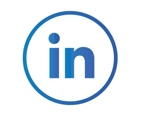 Linkedin Social Media Icon Logo Design Symbol Vector Illustration
