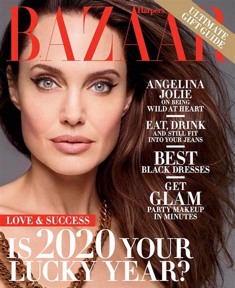Angelina Jolie Covers Harpers Bazaar Us December 2019january 2020 By