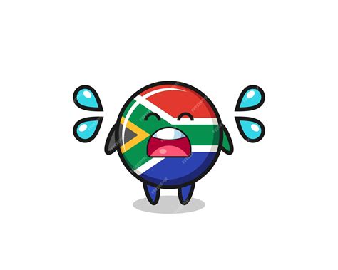 Premium Vector South Africa Cartoon Illustration With Crying Gesture