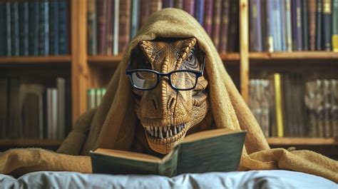 Premium Photo Tyrannosaurus Rex With A Book A Tyrannosaurus Rex