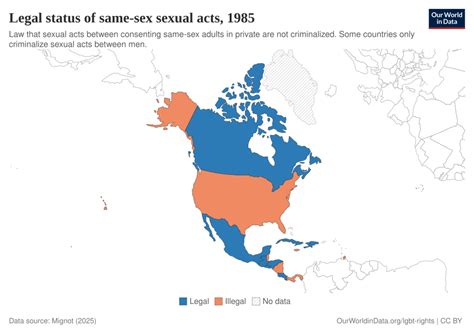 Filelegal Status Of Same Sex Sexual Acts North America 1985svg